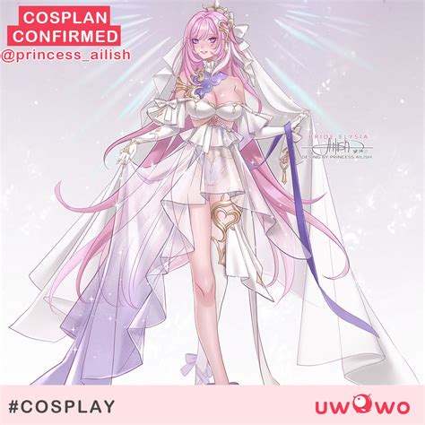 Instock Uwowo Honkai Impact 3 Elysia Bride Fanart Cosplay Costume