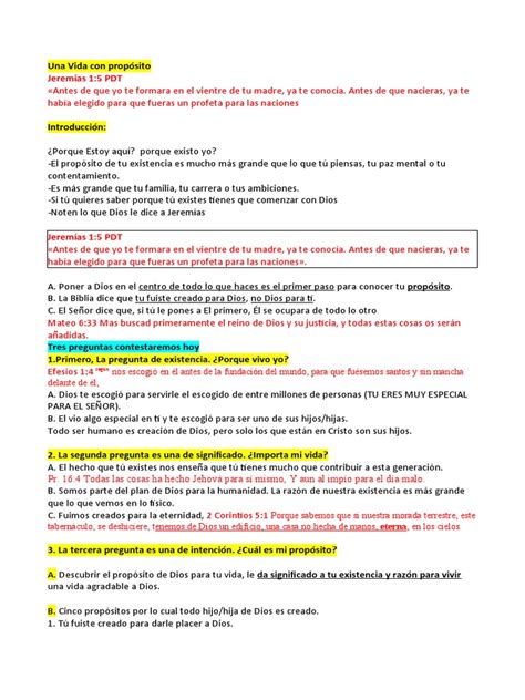 Una Vida Con Propósito Pdf