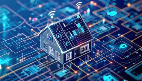 Modern Smart Home Technology Illustration With Connected Devices And