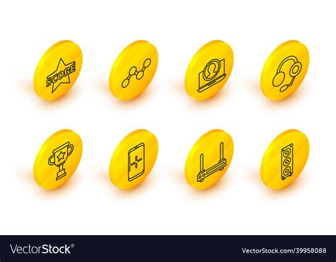 Set Line Stereo Speaker Router And Wi Fi Signal Vector Image
