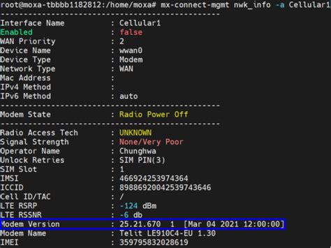 Module Firmware Upgrade Moxa Connection Manager Reference Manual