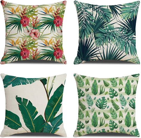 Lot De 4 Housses De Coussin Décoratives Pour Canapé Chambre à Coucher
