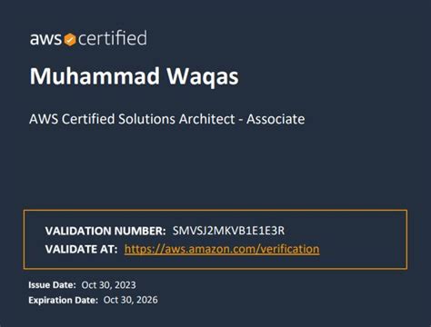 Muhammad Waqas On Linkedin Aws Awscertified Solutionsarchitect