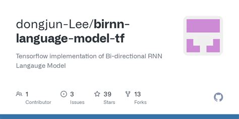 Github Dongjun Leebirnn Language Model Tf Tensorflow Implementation