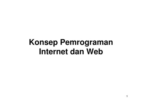 Pertemuan Web 2 Konsep Pemrograman Webppt
