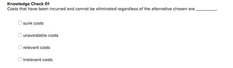 Solved Knowledge Check Which Of The Following Is The Chegg