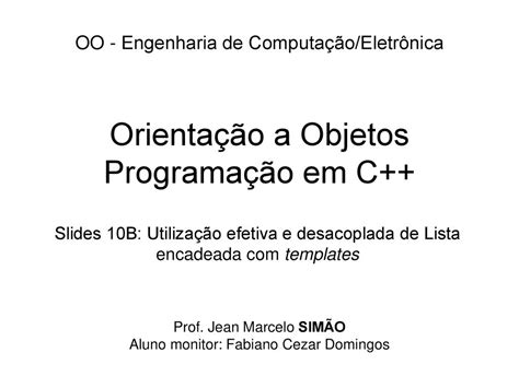 Orientação a Objetos Programação em C ppt carregar