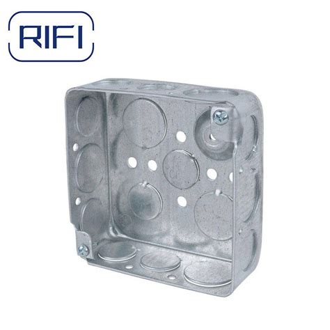 4 4 Square Galvanized Double Gang Metal Electrical Box Junction Box