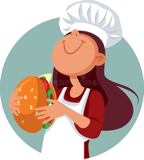 Chef Holding Hamburger Stock Illustrations 160 Chef Holding Hamburger