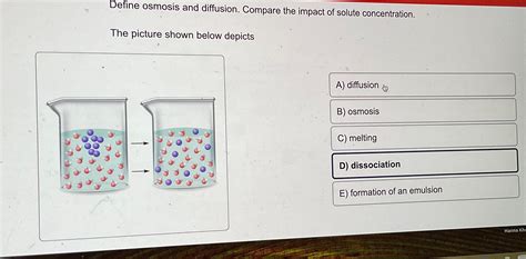 Solved Define Osmosis And Diffusion Compare The Impact Of Chegg