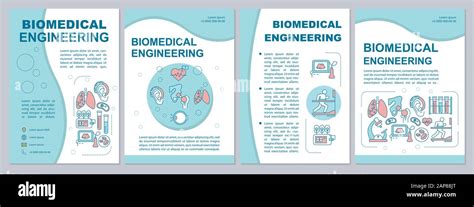 Biomedical Engineering Brochure Template Flyer Booklet Leaflet Print Cover Design With