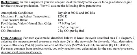Solved Background In This Assignment You Will Analyze Ideal Chegg
