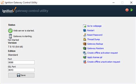 gateway is faulted web server is running ignition inductive