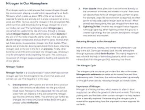 Nitrogen In Our Atmosphere By Rvan Tpt