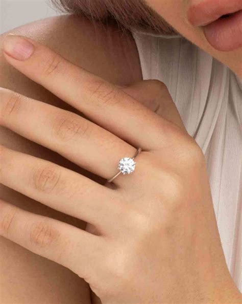 Simple Silver Engagement Ring