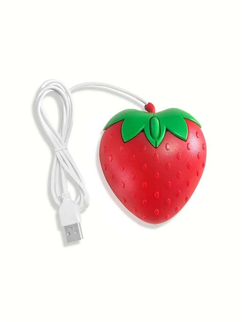 Strawberry Shaped Wired Computer Mouse Gaming Mouse Shein Usa