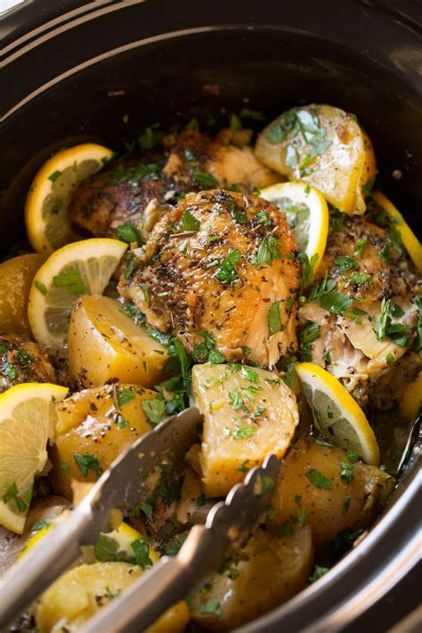 Greek Slow Cooker Lemon Chicken And Potatoes Cooking Classy