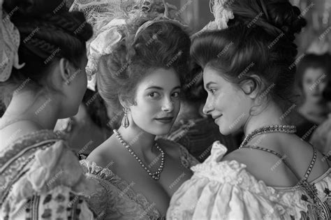 Premium Ai Image Portraits Of 18th Century Parisian Society