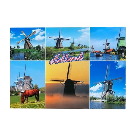 Typical Dutch Postcards Postcard Holland Windmills 6x Typical