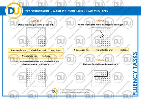 Yr2 Progression In Mastery Pack 062 Draw 2d Shapes Planpanion