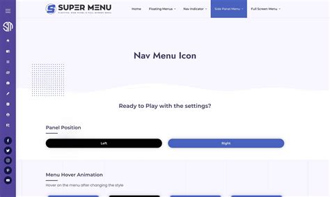 Super Floating And Fly Menu Sticky Side One Page Navigator Off