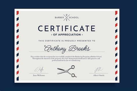 Certificate Mockup Barber Free Vectors And Psds To Download
