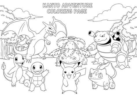 Pokemon Kanto Coloring Pages
