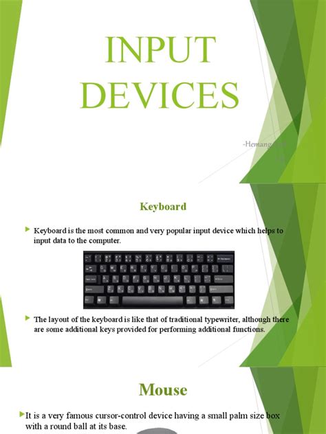 Input Devices Presentation Pdf