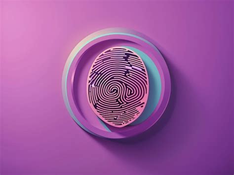 Premium Ai Image Digital Security At Your Fingertips 3d Fingerprint Cyber Secure Icon Design 4