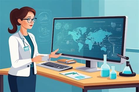 premium photo depict a detailed illustration of a teacher using