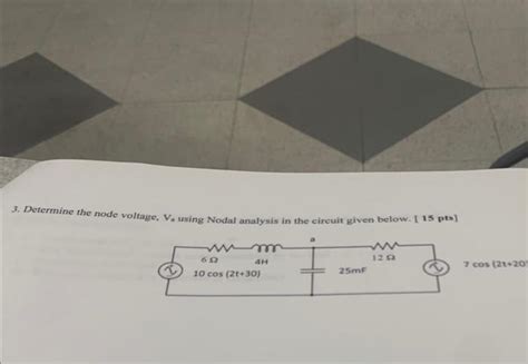 Solved Determine The Node Voltage V A Using Nodal Chegg