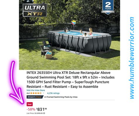 Intex 26355eh Ultra Xtr Deluxe Rectangular Above Ground Swimming Pool