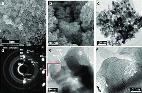 Morphology And Structure Of The Mos 2 Moo 2 Nanonetworks A Low