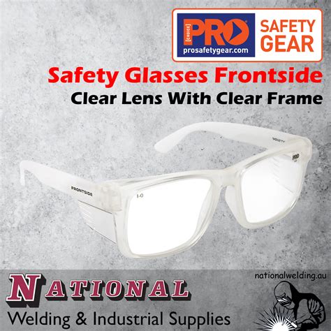 Safety Glasses Frontside Clear Lens With Clear Frame 6500