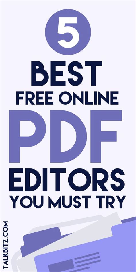 5 Best Free Online PDF Editors You Must Try TalkBitz