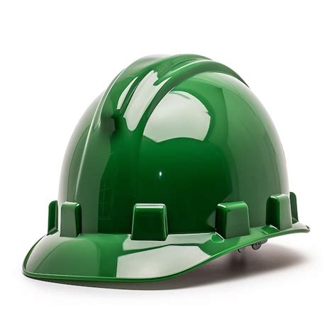 Premium Ai Image Green Hard Hat Minimal