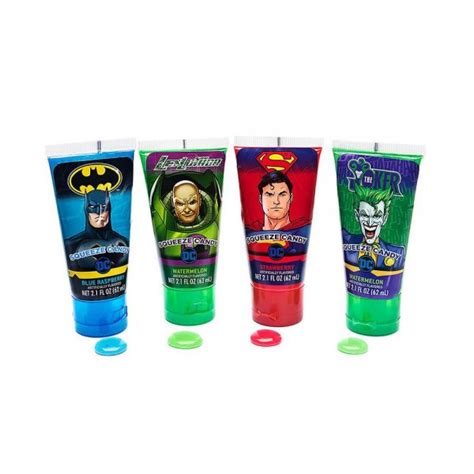 Dc Comics Squeeze Candy Tubes Piece Display Bestcandyshop