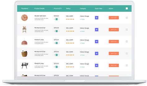 Woo Product Table WooCommerce Product Table