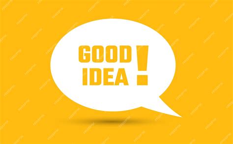 Premium Vector Good Idea Speech Bubble Vector Illustration