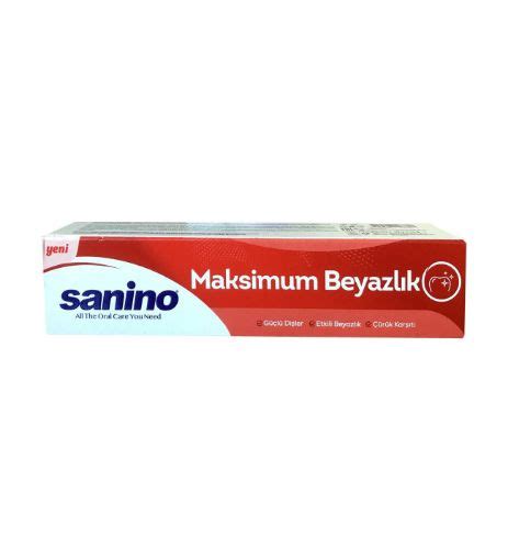 Nar Gross. SANİNO MAKSİMUM BEYAZLIK DİŞ MACUNU 75 ML