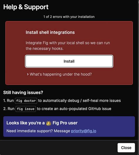 Installation Check Install Integrations Via Help Support Does Nothing When Install Is