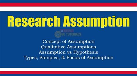 Research Assumption Youtube