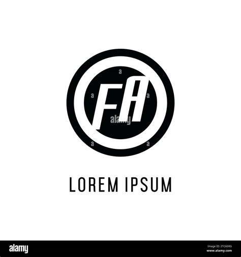Initial Fa Logo Concentric Circle Line Clean And Simple Monogram Logo Style Vector Graphic
