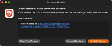 Now Available And You Have Versions Are Inconsistent On Brave MacOS