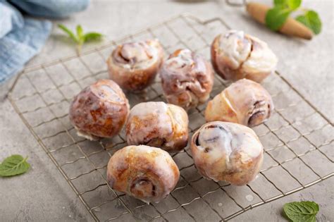 Little Glazed Cinnamon Rolls Premium Ai Generated Image