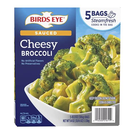 Birds Eye Steamfresh Sauced Cheesy Broccoli 5 Pk108 Oz Bjs