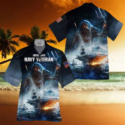 Us Navy Veteran Colorful Unique Design Unisex Hawaiian Shirt Gearbloom