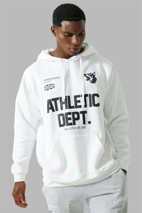 Man Active Oversized Athletic Dept Hoodie Boohoo