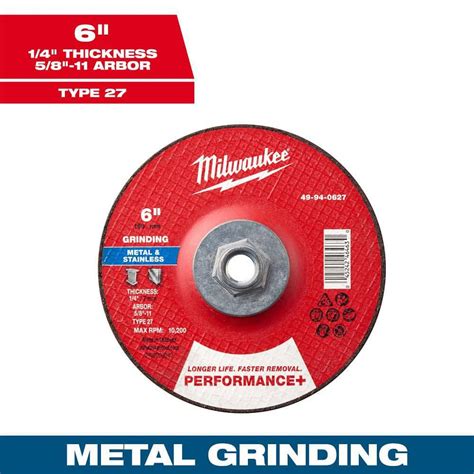 Milwaukee 6 In X 14 In X 58 In 11 Performance Plus Metal Grinding