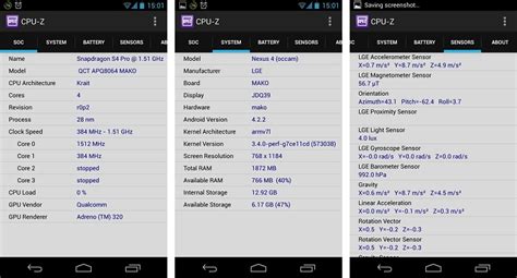 Cpu Z Till Android Ger Dig Information Om Processorn I Din Tablet